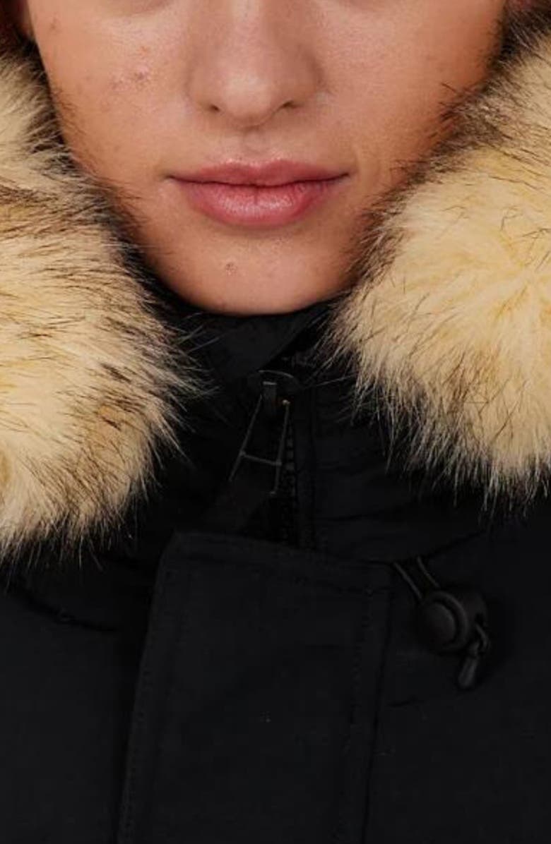 Bench. Hooded Puffer Jacket with Faux Fur Trim | Nordstromrack