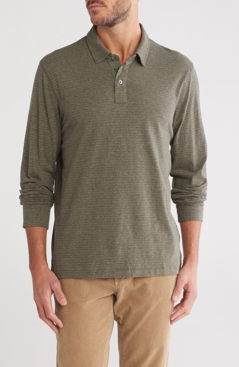 Rails Fleming Stripe Long Sleeve Cotton Polo | Nordstromrack