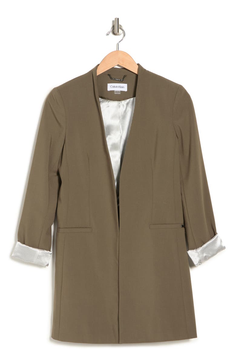 Calvin Klein Open Front Roll Sleeve Blazer | Nordstromrack