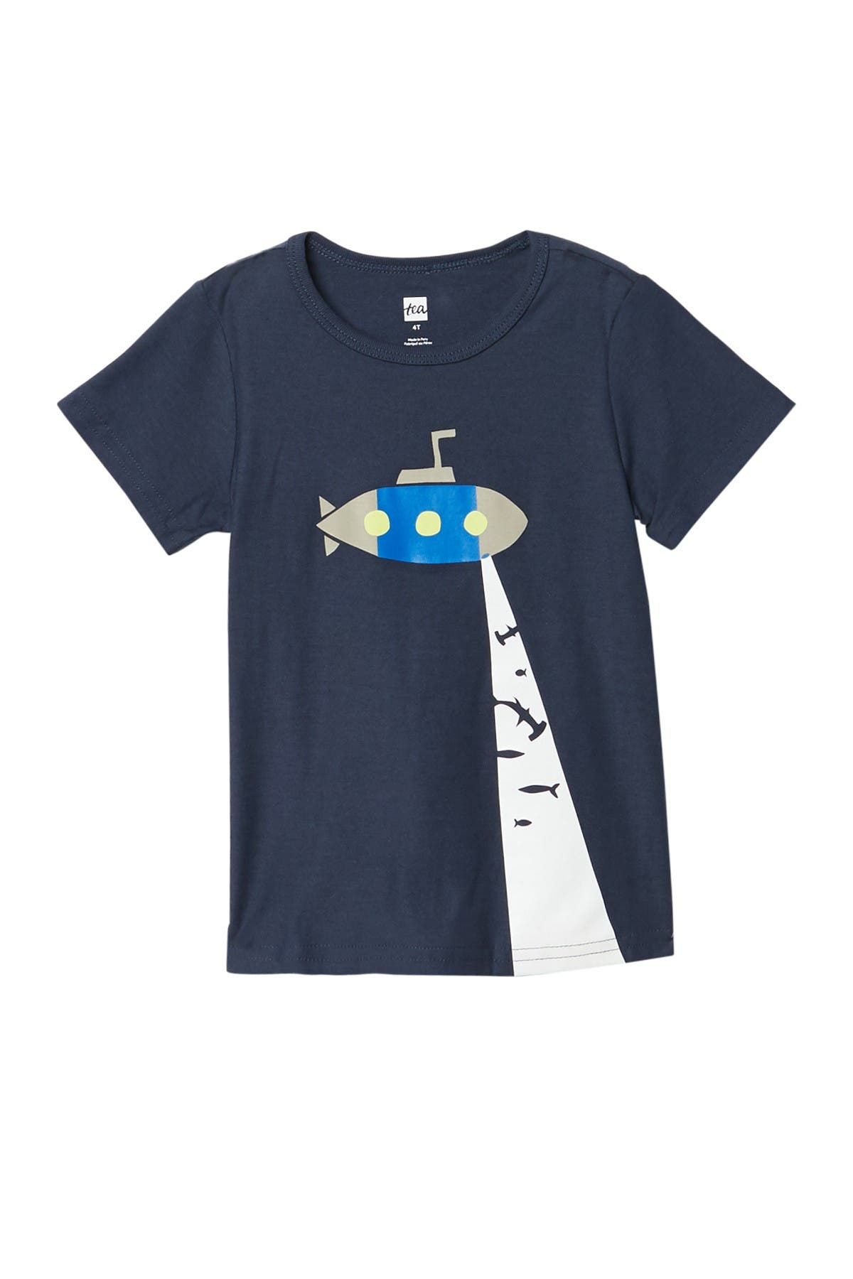 Tea Collection Glow In The Dark Submarine Print T-Shirt | Nordstromrack