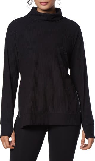 Andrew Marc Sport Ribbed Funnel Neck Sweatshirt | Nordstromrack