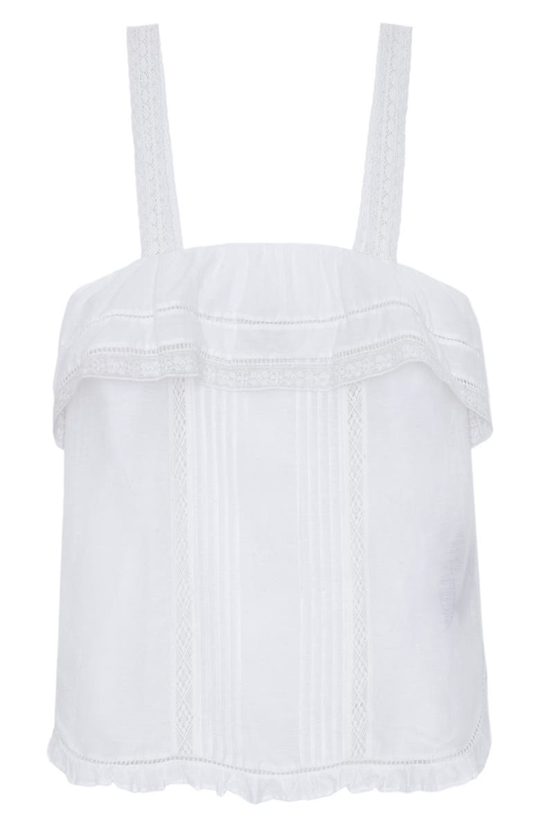 Zadig & Voltaire Cya Lace Trim Cotton Blend Tank | Nordstrom