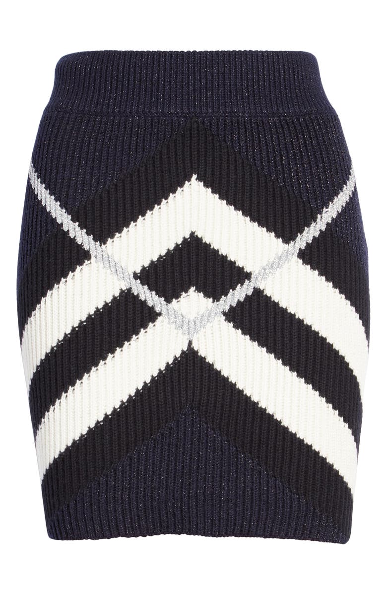 Burberry Kiri Kissing Check Cashmere Blend Rib Skirt | Nordstrom