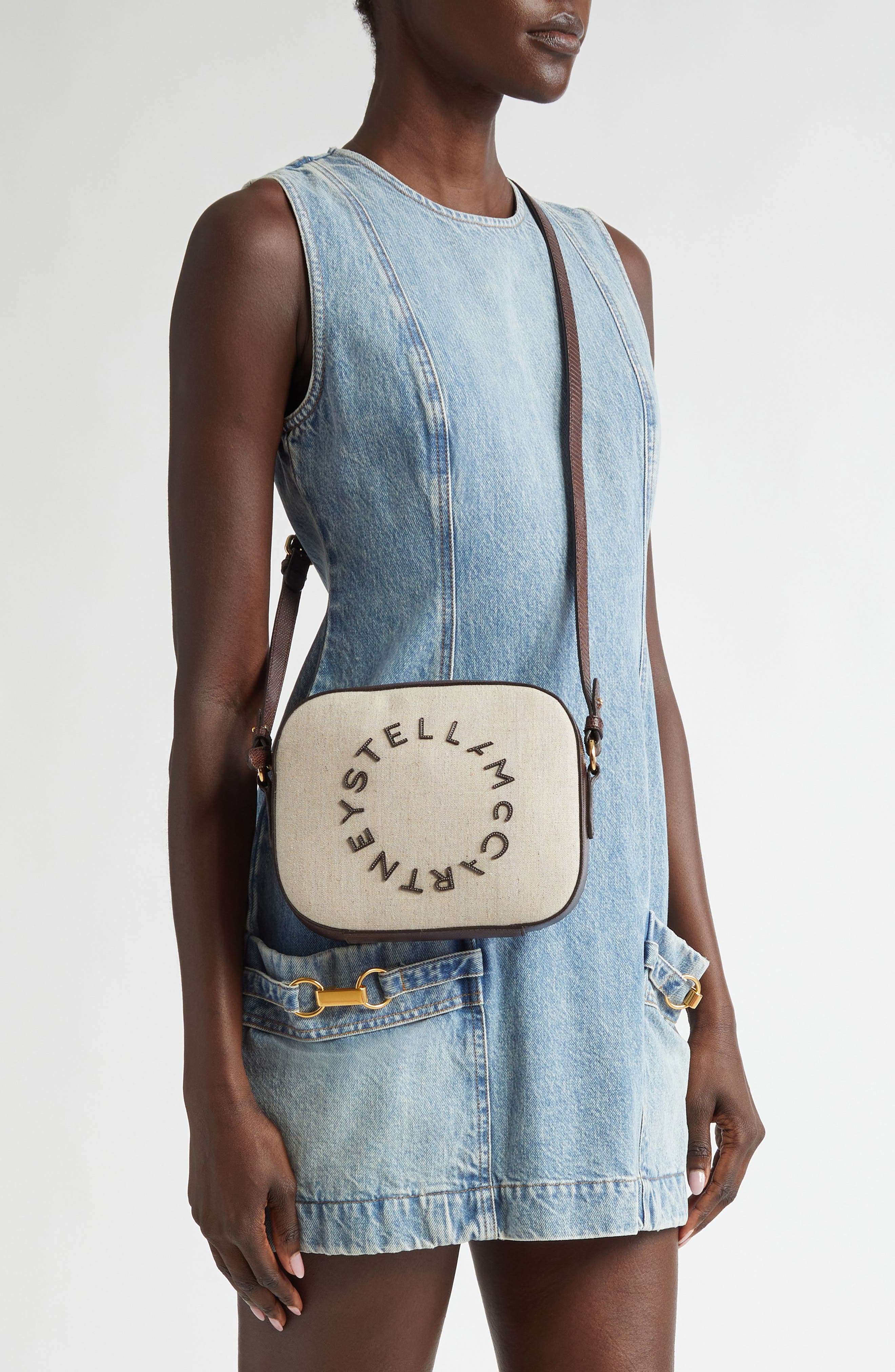 Stella McCartney Logo Canvas Camera Crossbody Bag | Nordstromrack