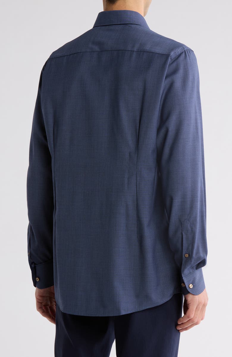 Eton Contemporary Fit Houndstooth Merino Wool Dress Shirt | Nordstromrack
