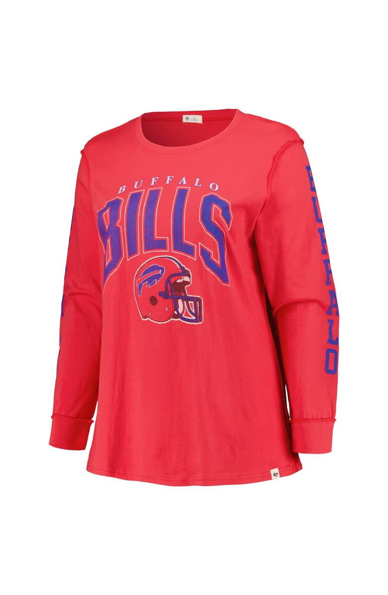 '47 Women's '47 Red Buffalo Bills Plus Size Honey Cat SOA Long Sleeve T ...