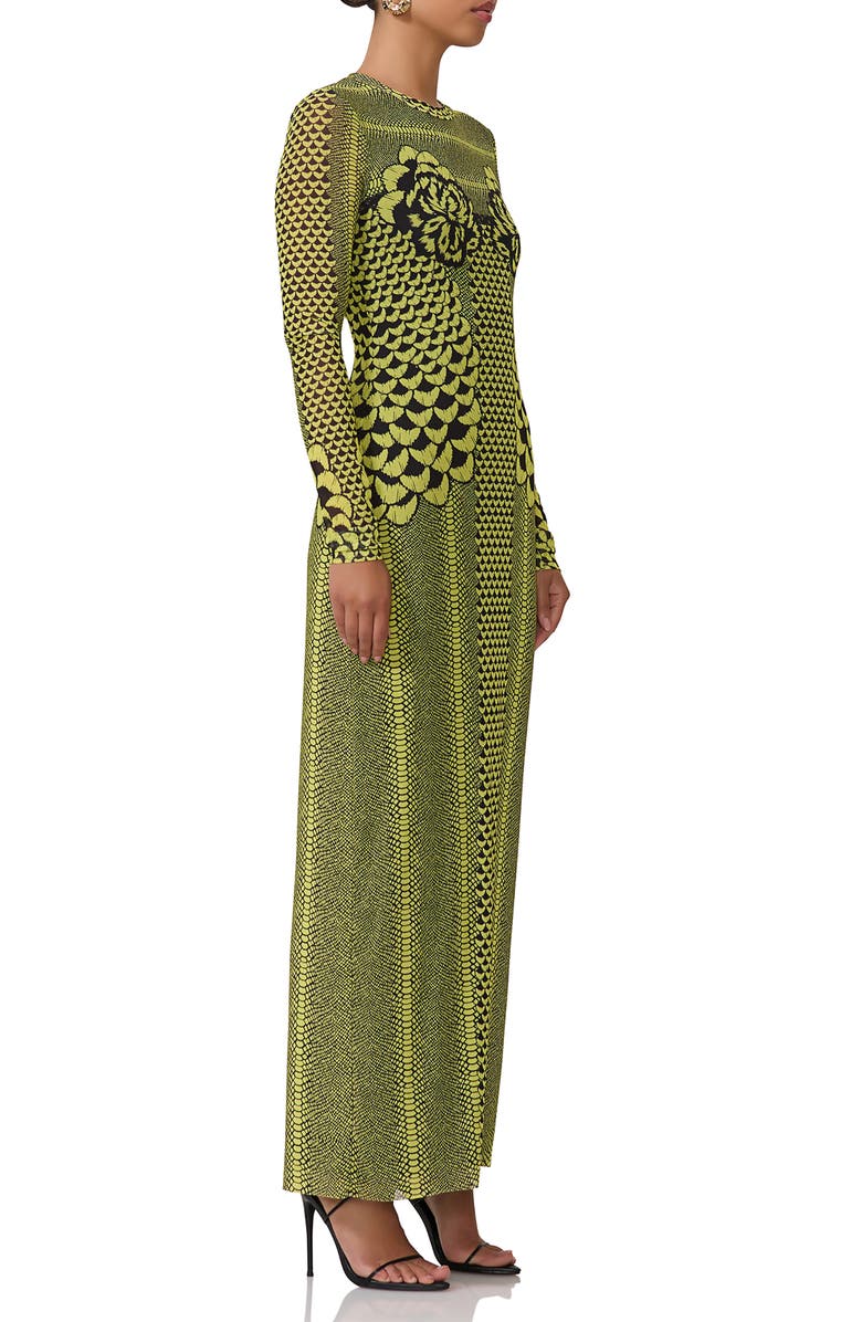 AFRM Didi Long Sleeve Mesh Maxi Dress | Nordstromrack