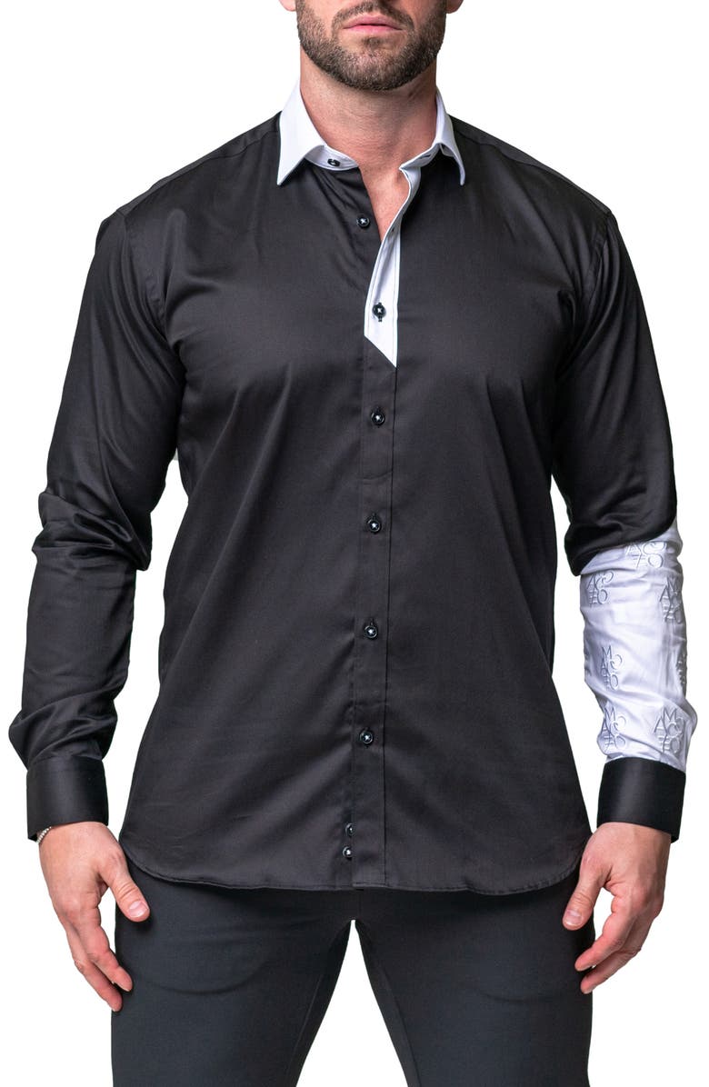 Maceoo Fibonacci Contrast Trim Button-Up Shirt | Nordstromrack