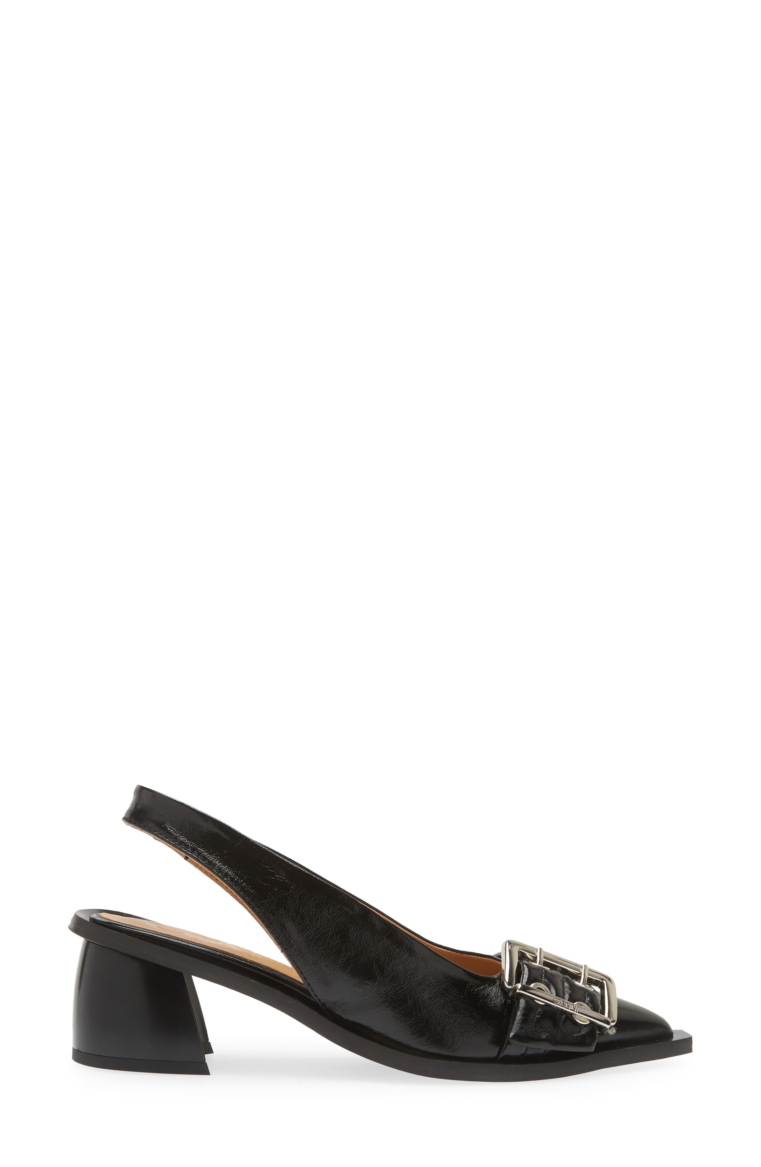 Ganni Double Prong Buckle Slingback Pump (Women) | Nordstromrack