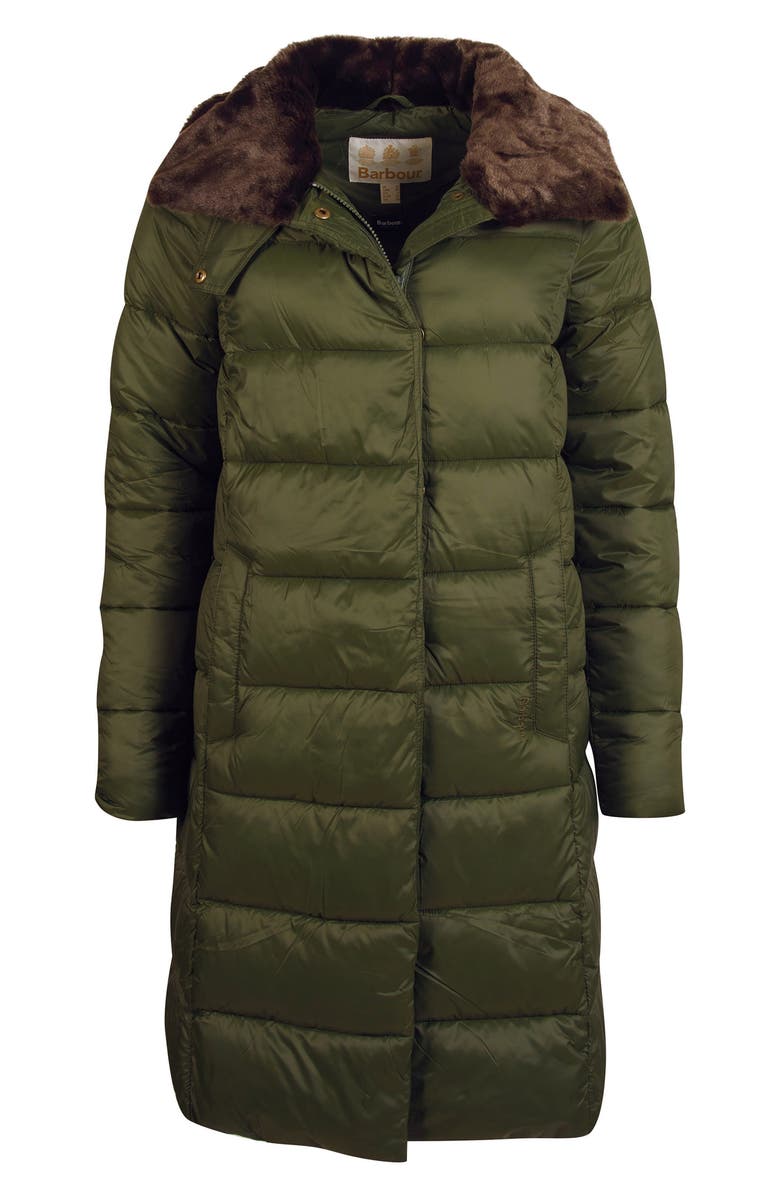 Barbour Teasel Faux Fur Trim Puffer Jacket | Nordstromrack