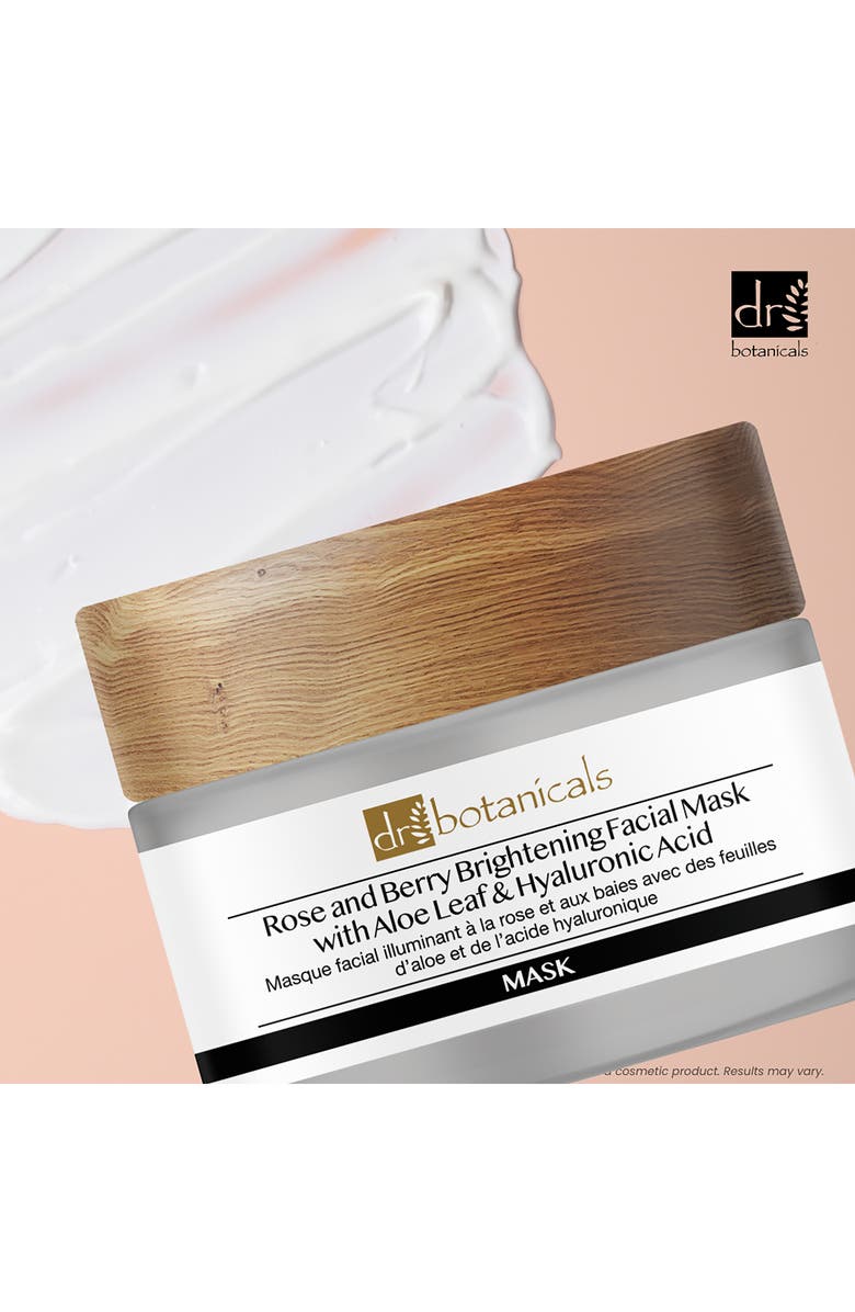DR BOTANICALS Rose and Berry Brightening Facial Mask with Aloe Leaf ...
