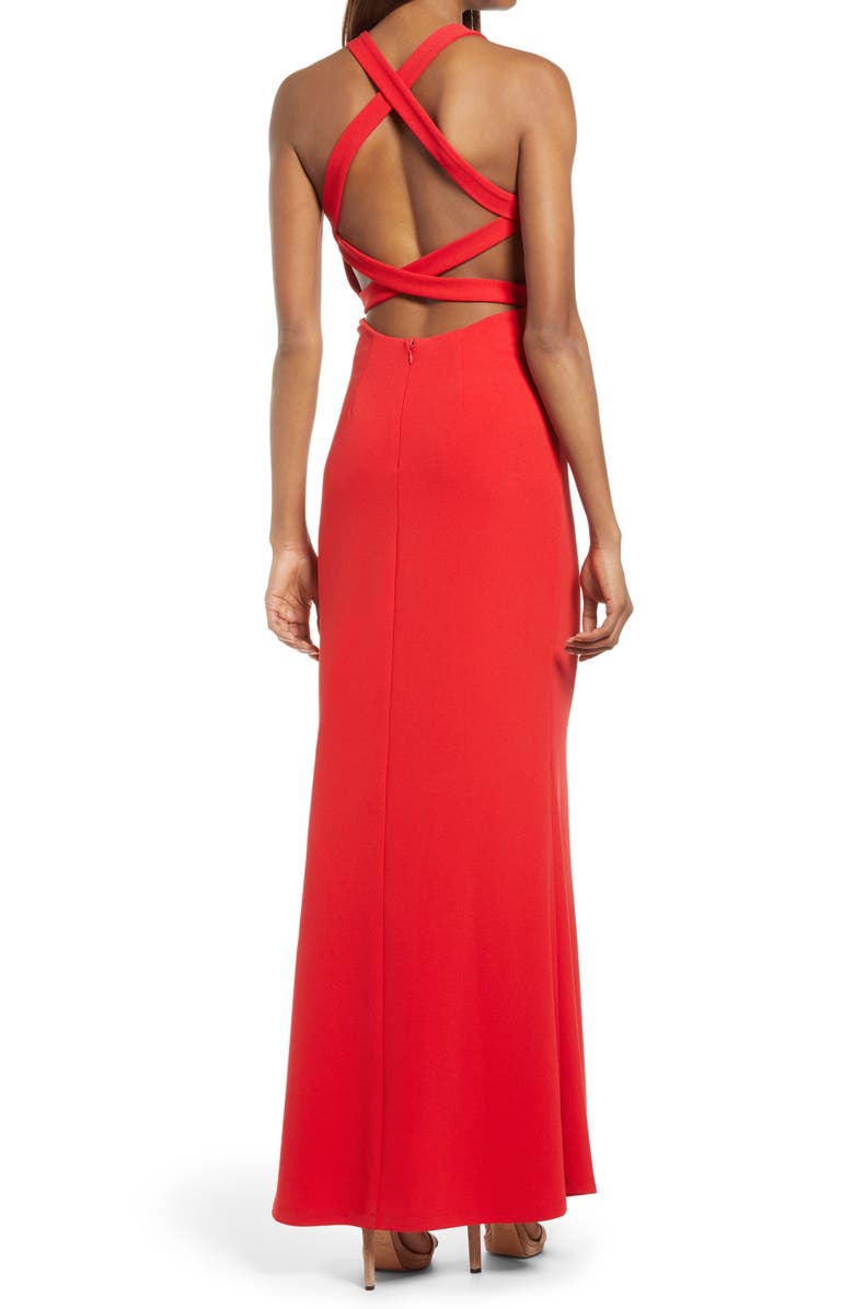 Lulus Straight to the Heart Strappy Back Trumpet Gown | Nordstromrack