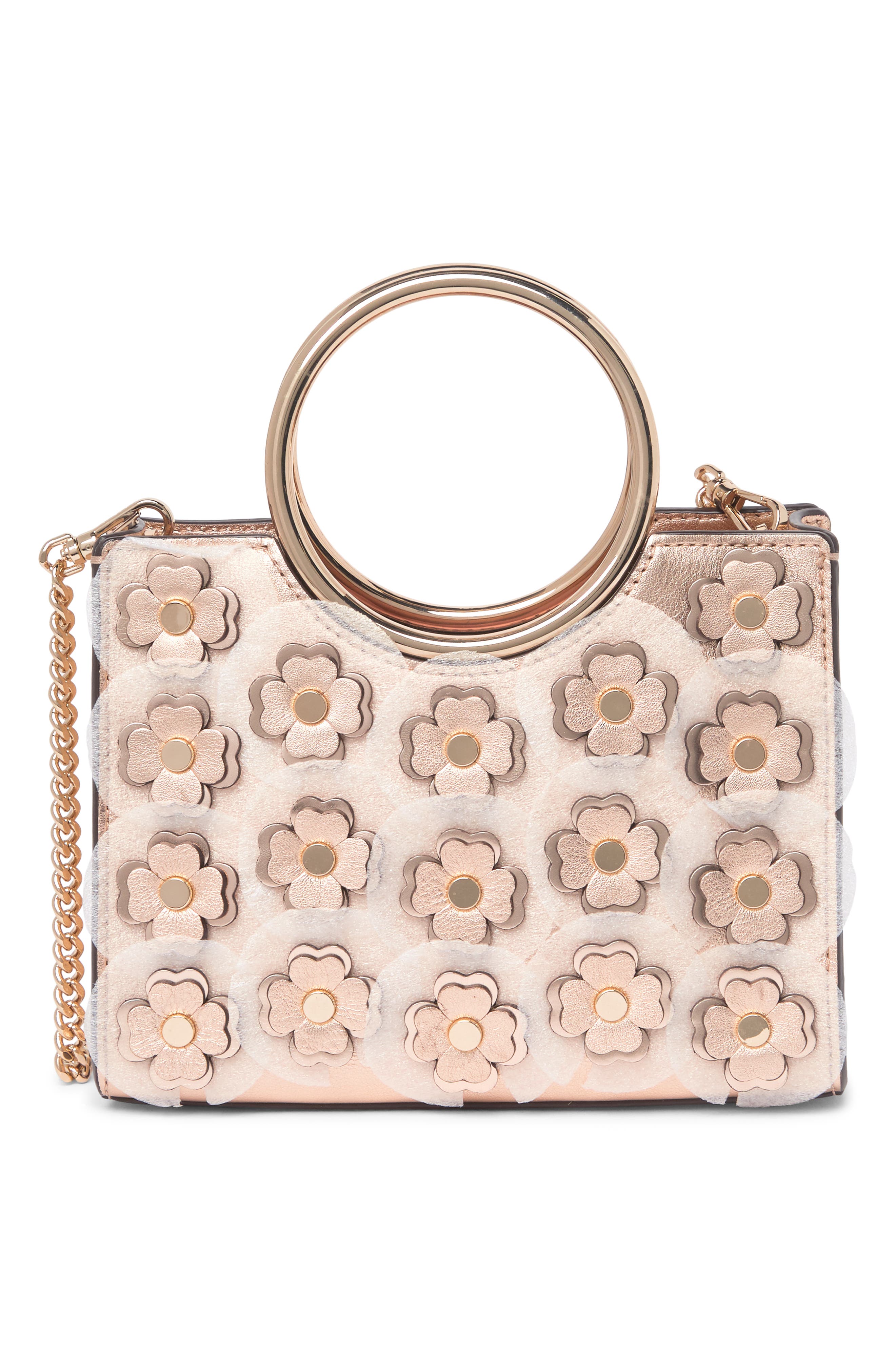 Kate Spade New York sam flower-applique bracelet metallic mini satchel ...
