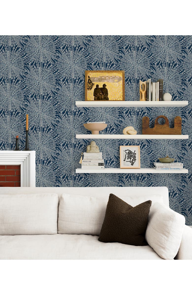 Wallpops Navy Sunburst Peel and Stick Wallpaper | Nordstromrack