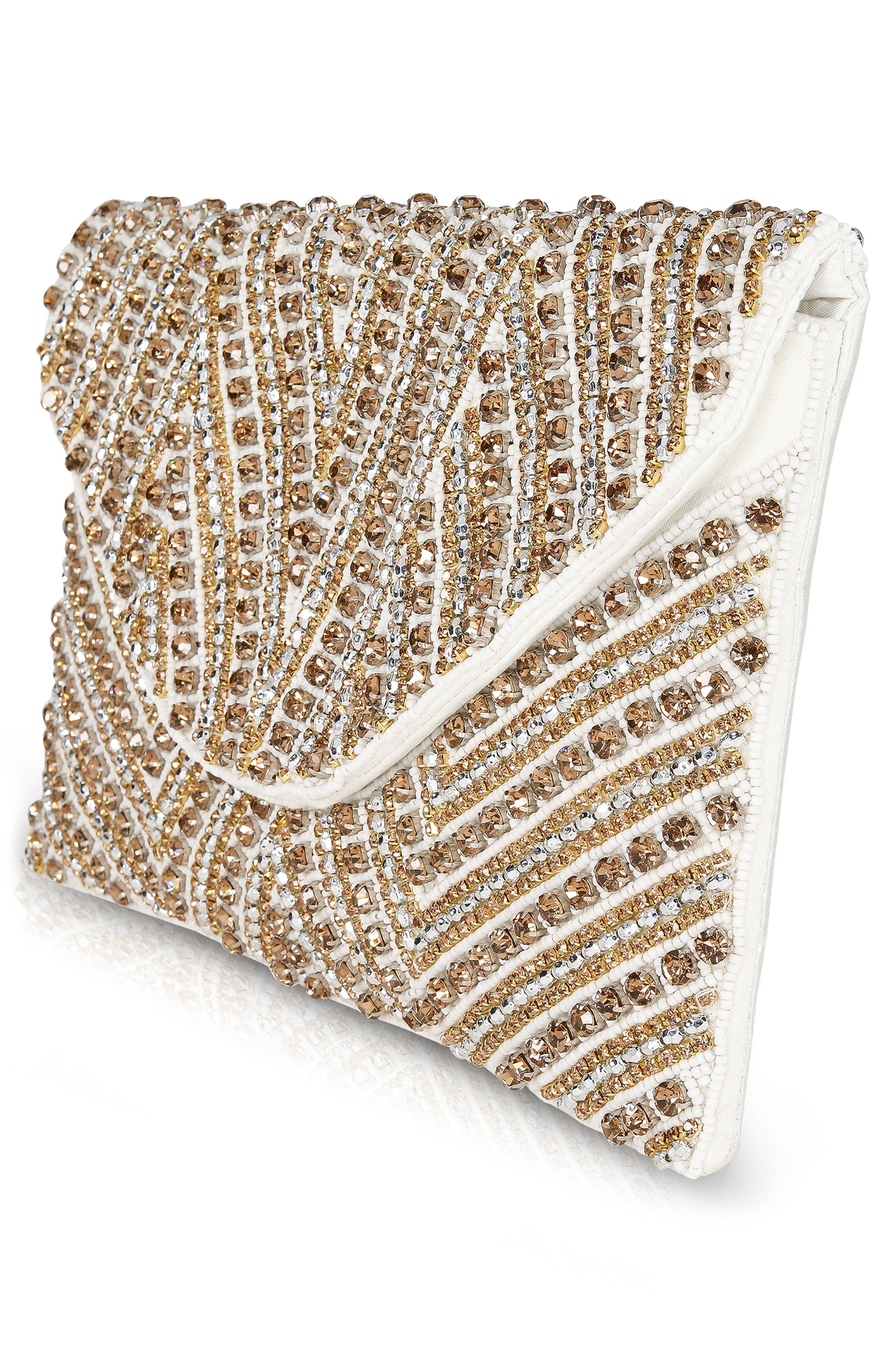 Jewel Badgley Mischka Emma Beaded Envelope Clutch | Nordstromrack