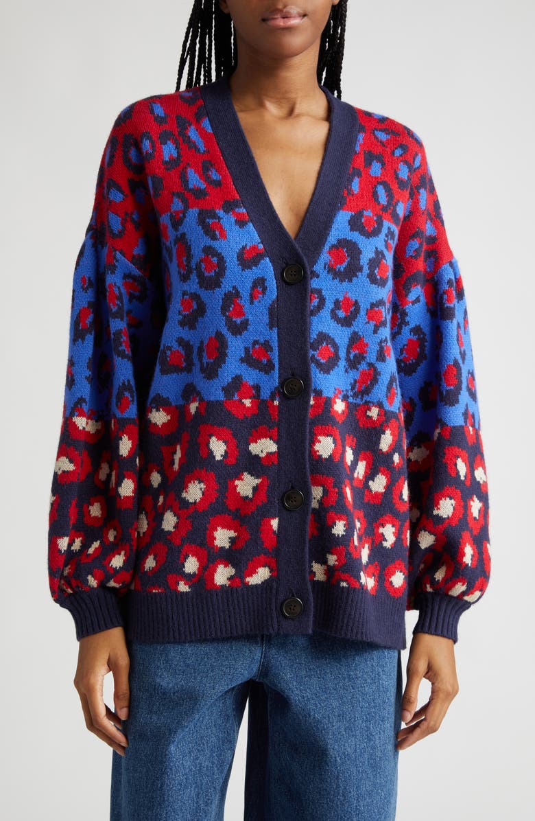 FARM Rio Mix Leopard Spot Cardigan | Nordstromrack