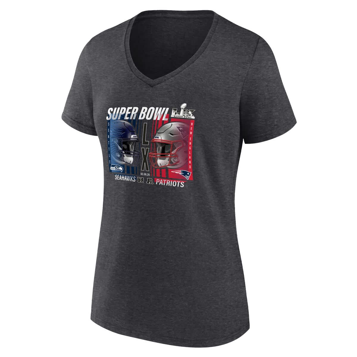 FANATICS Women's Fanatics Heather Charcoal New England Patriots vs ...