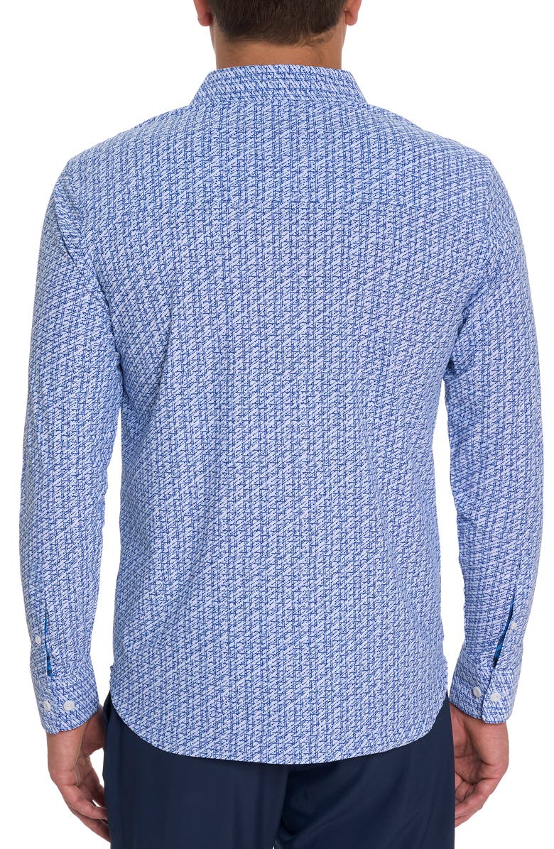 Robert Graham Feldman Geo Print Stretch Knit Button-Up Shirt | Nordstrom