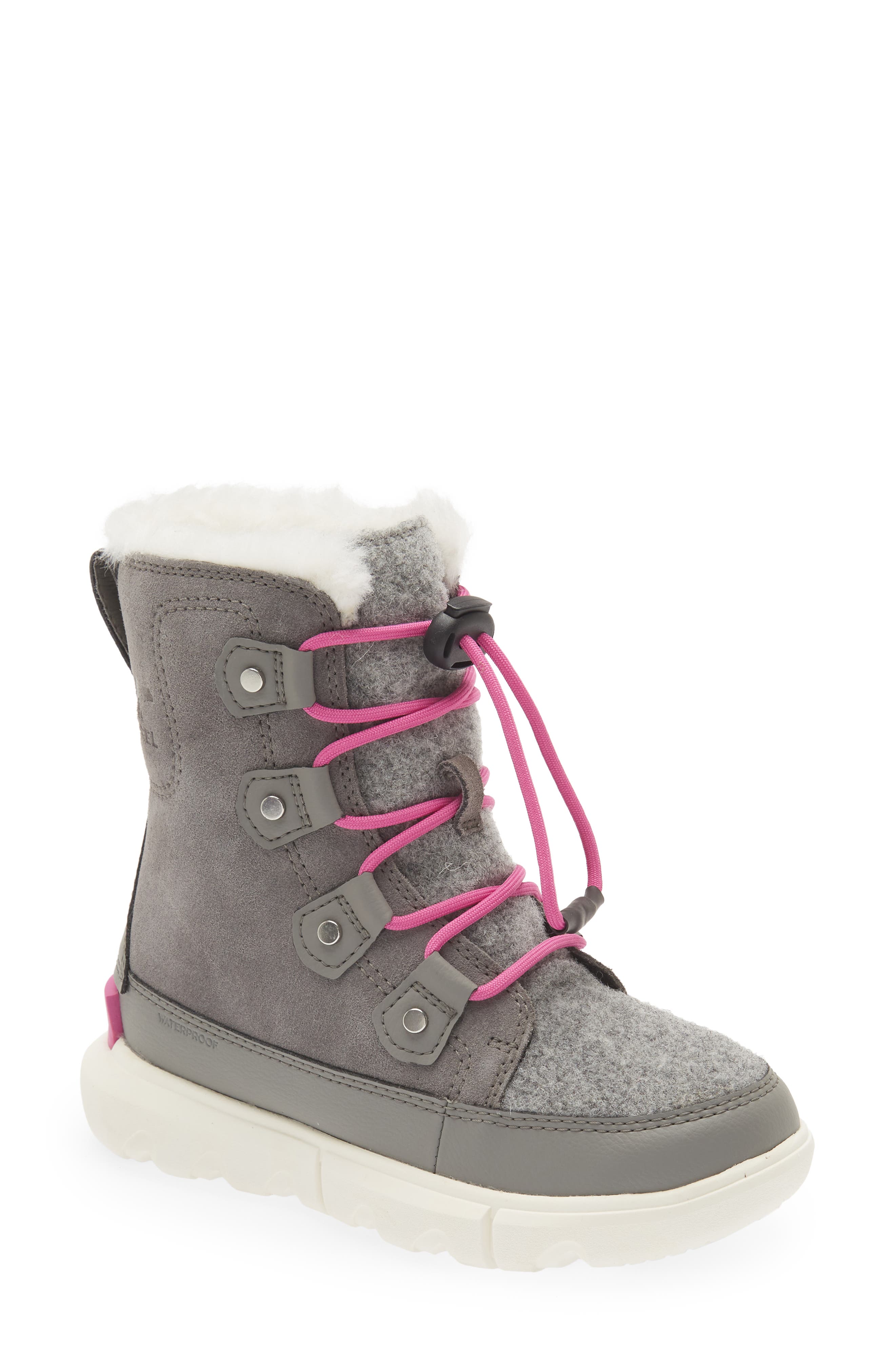 SOREL Kids' Explorer Waterproof Faux Fur Lined Boot | Nordstromrack