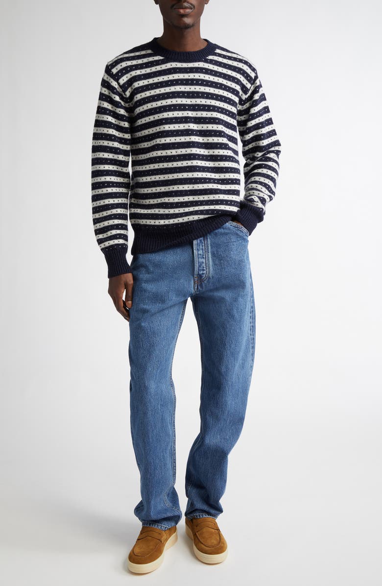 Drake's Norwegian Bird's Eye Cotton Crewneck Sweater | Nordstromrack