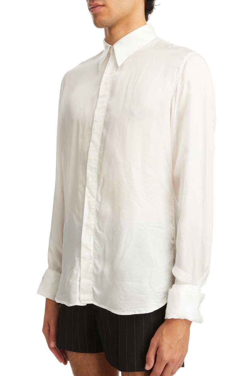 Dries Van Noten Carvie Button-Up Tuxedo Shirt | Nordstrom