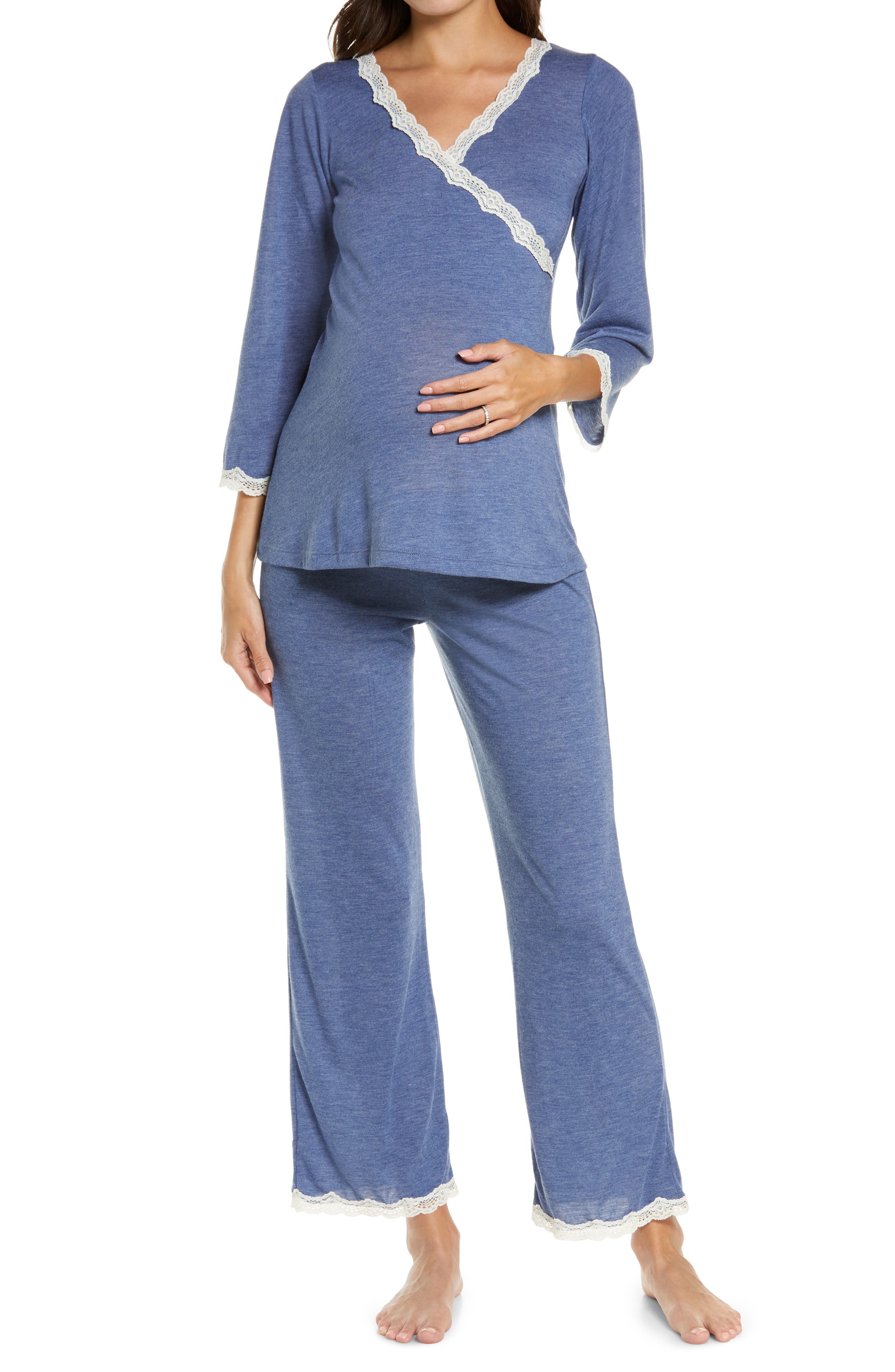 Belabumbum Lacey Maternity/Nursing Pajamas | Nordstrom