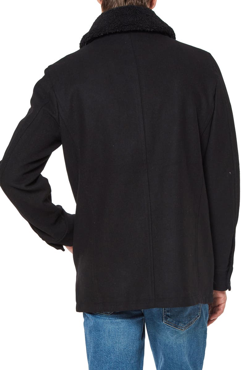 Vince Camuto Faux Fur Trim Wool Blend Field Jacket | Nordstromrack