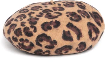 Nordstrom Classic Leopard Print Beret Hat | Nordstromrack