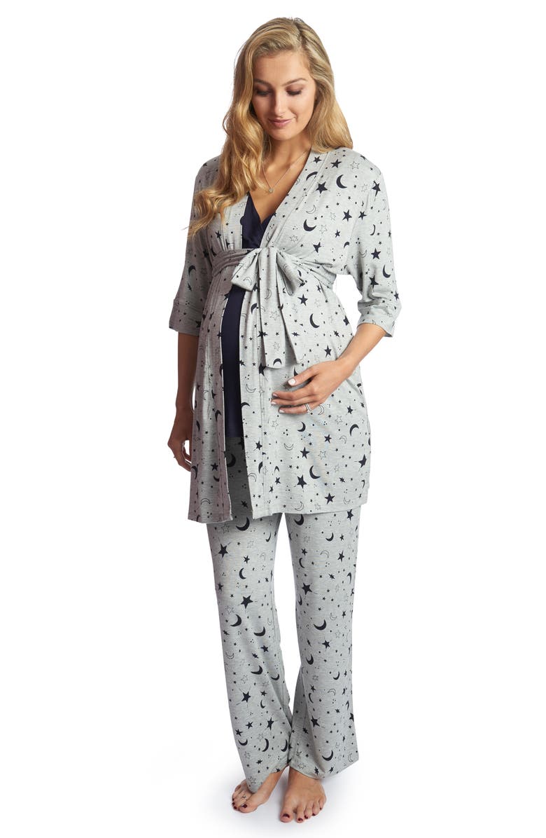 Everly Grey Analise During & After 5-Piece Maternity/Nursing Sleep Set ...