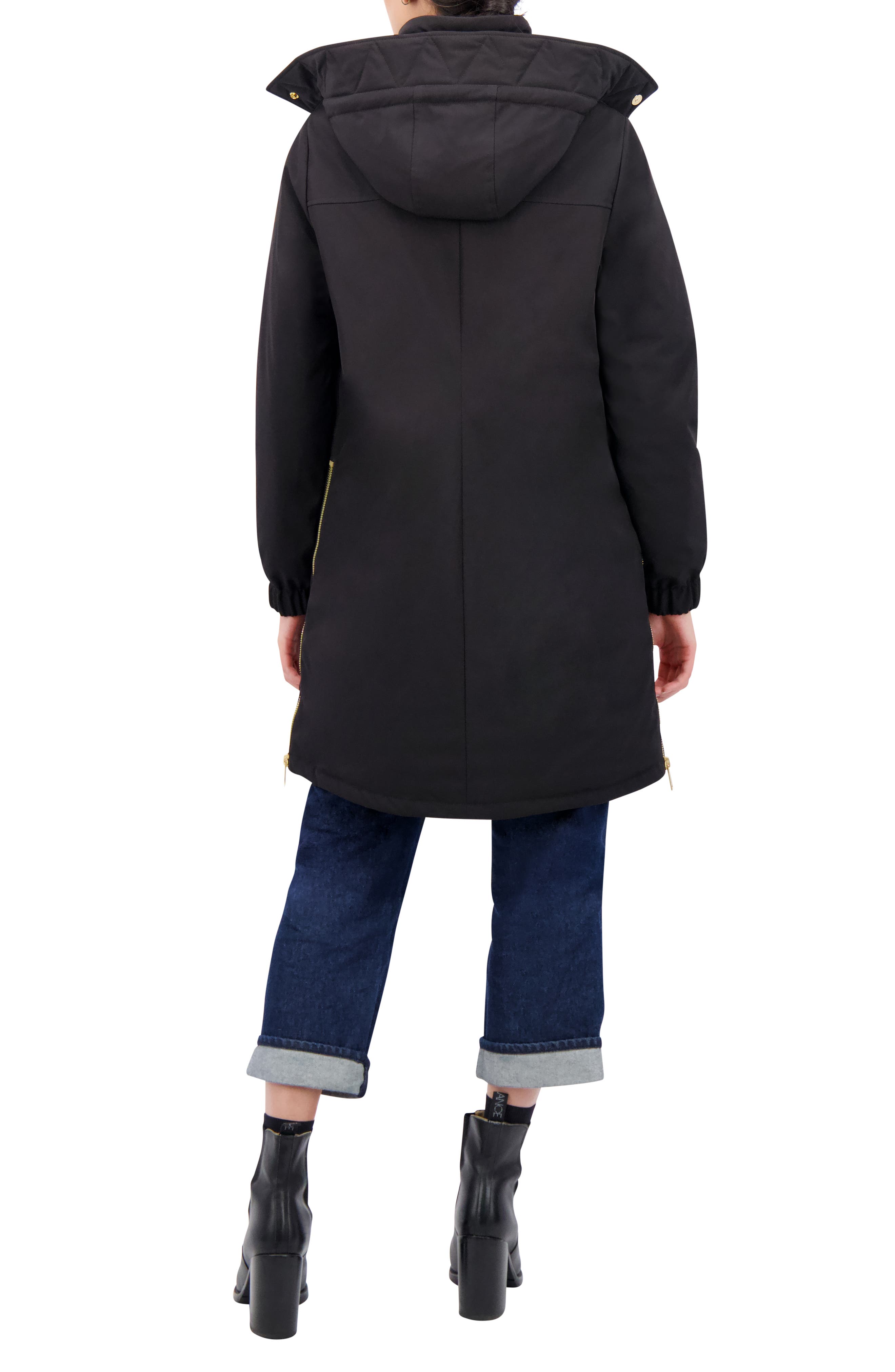 Moose Knuckles Marshall Hooded Soft Shell Down Raincoat (Women) | Nordstrom