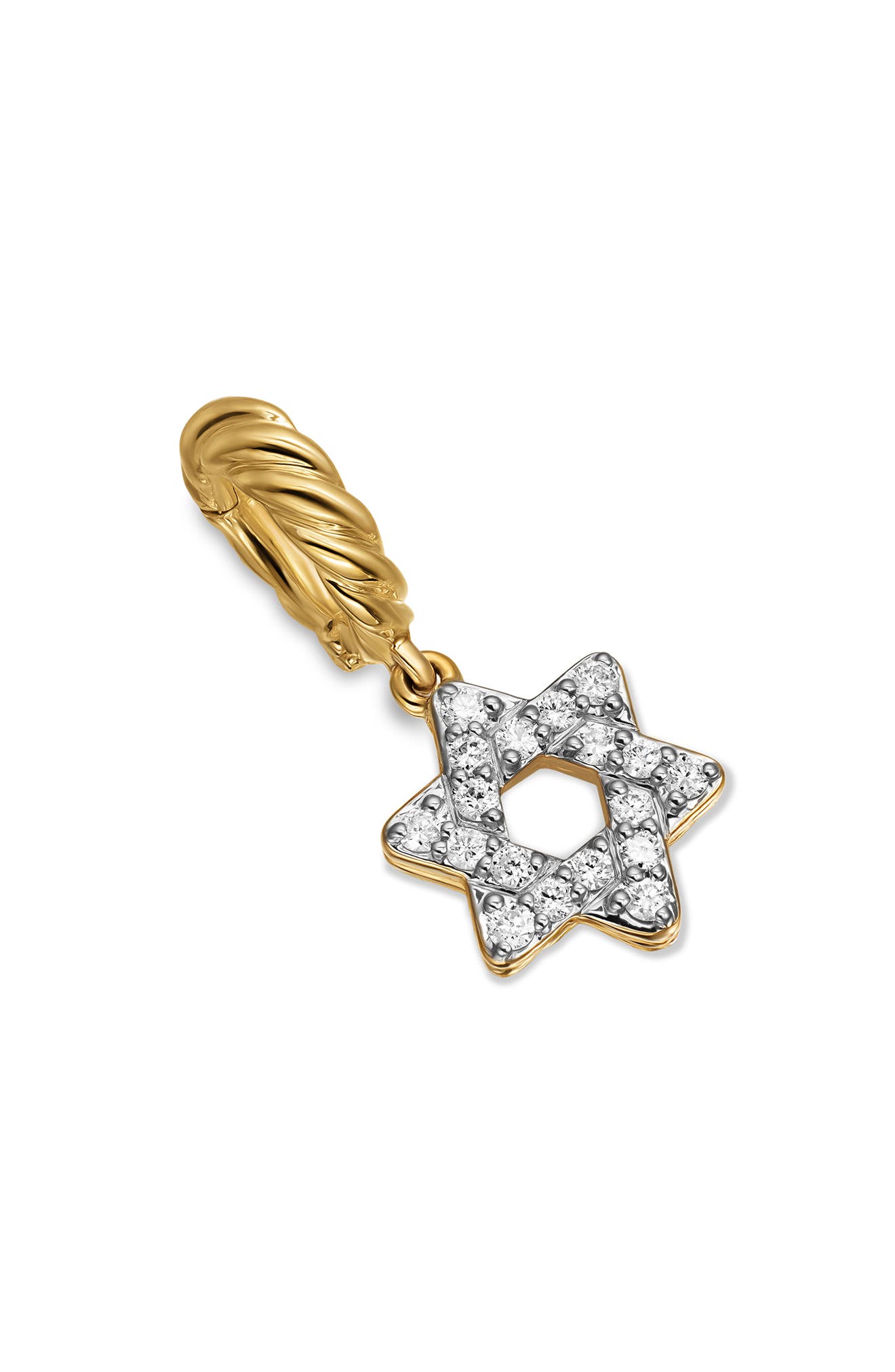 David Yurman Micro Pavé Star of David Enhancer in 18K Yellow Gold with ...