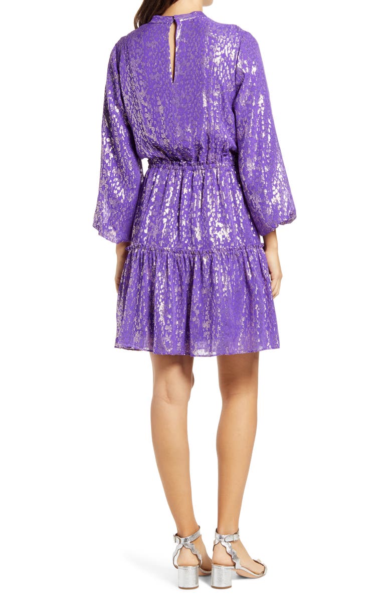 Lilly Pulitzer® Joella Metallic Silk Chiffon Dress | Nordstrom