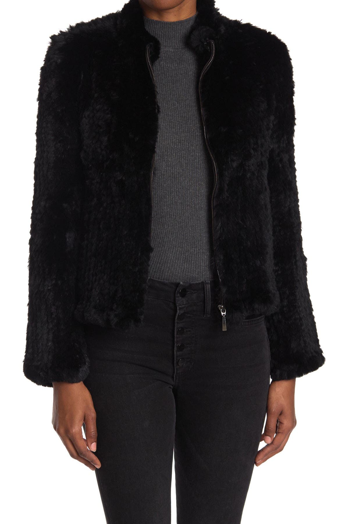 Love Token Kensley Genuine Dyed Rabbit Fur Jacket | Nordstromrack