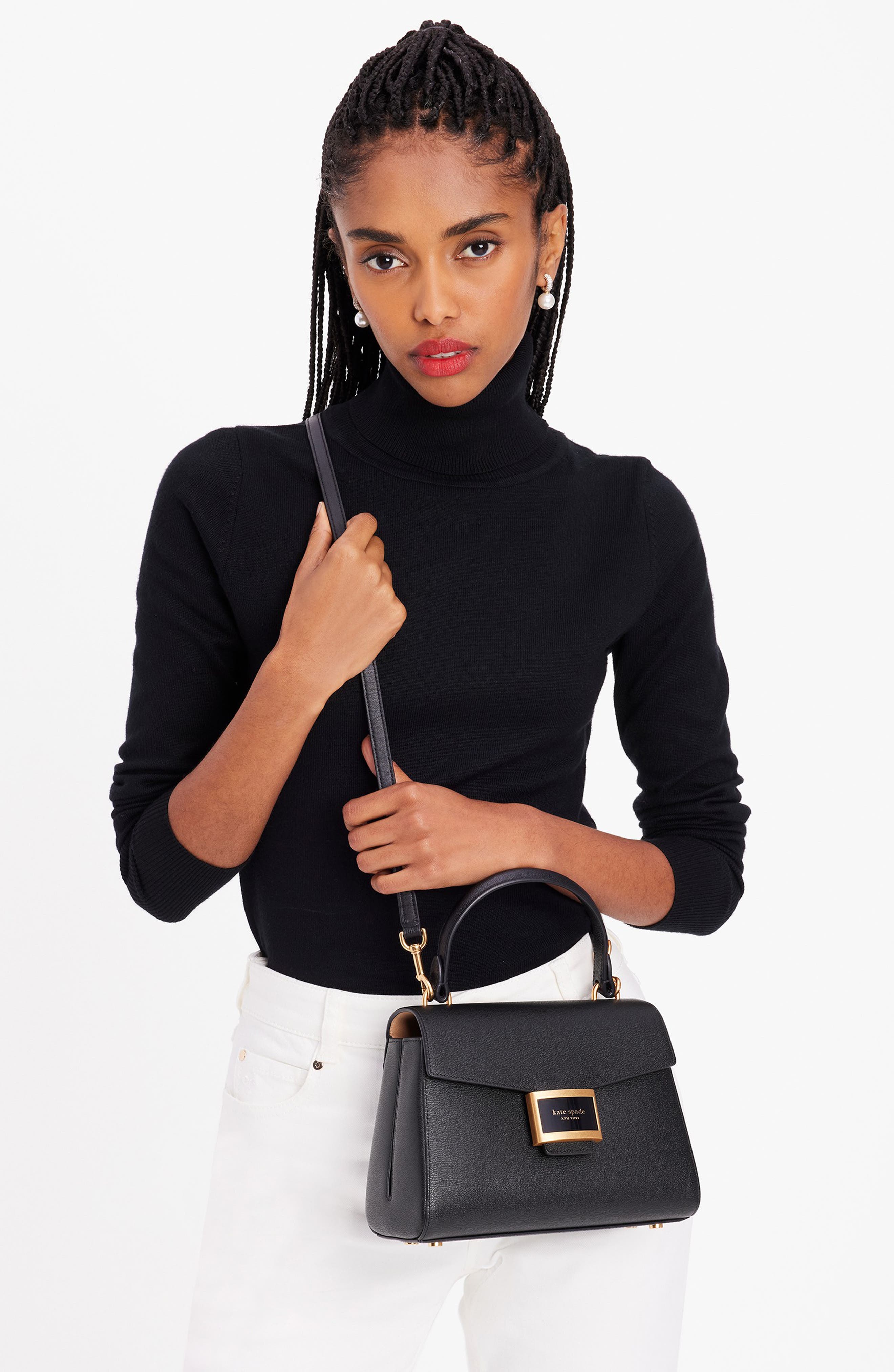 Kate Spade New York small katy textured leather top handle bag | Nordstrom