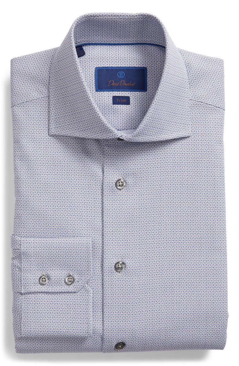 David Donahue Trim Fit Check Dress Shirt | Nordstrom
