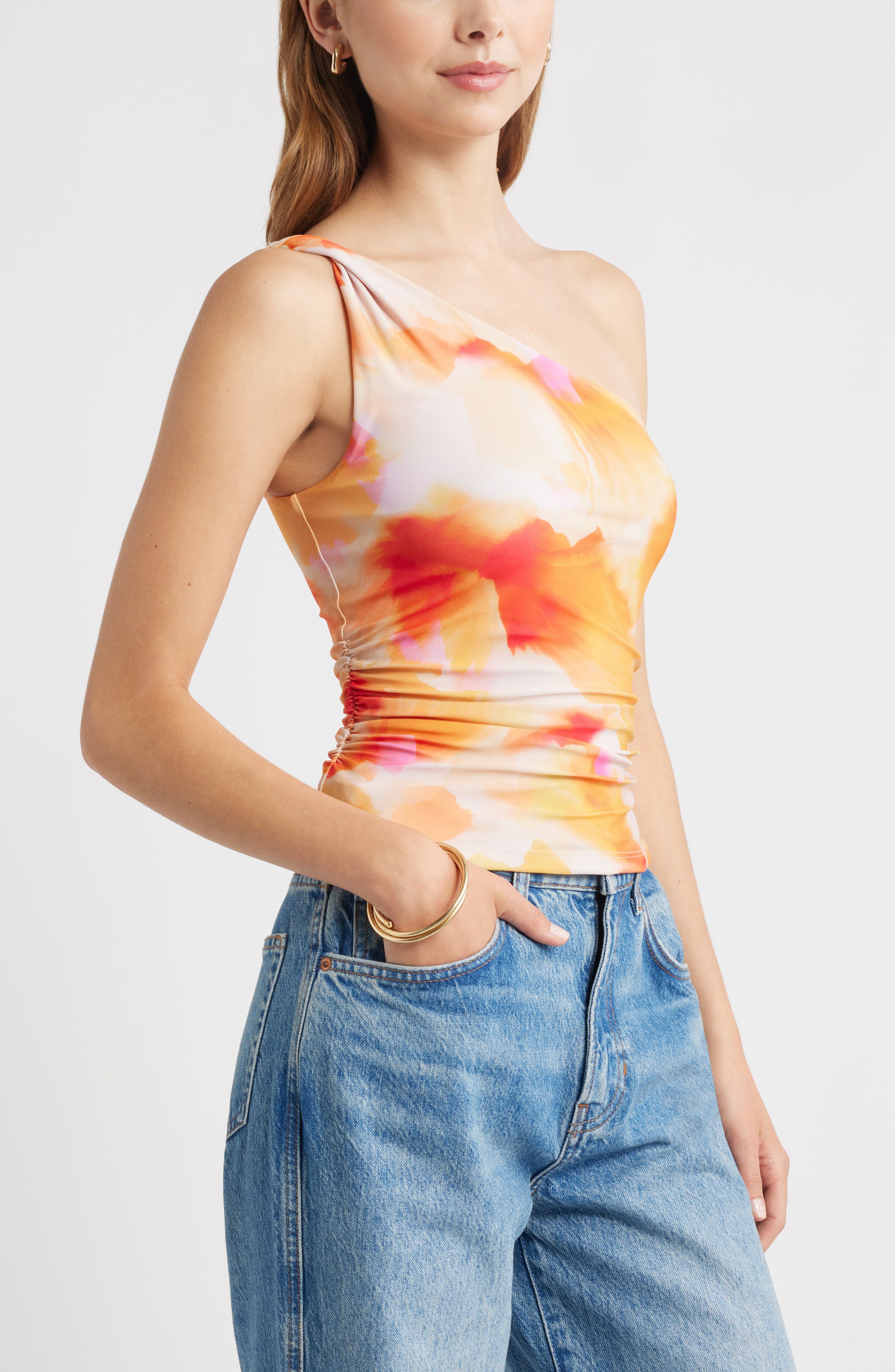 Open Edit Twist One-Shoulder Top | Nordstromrack