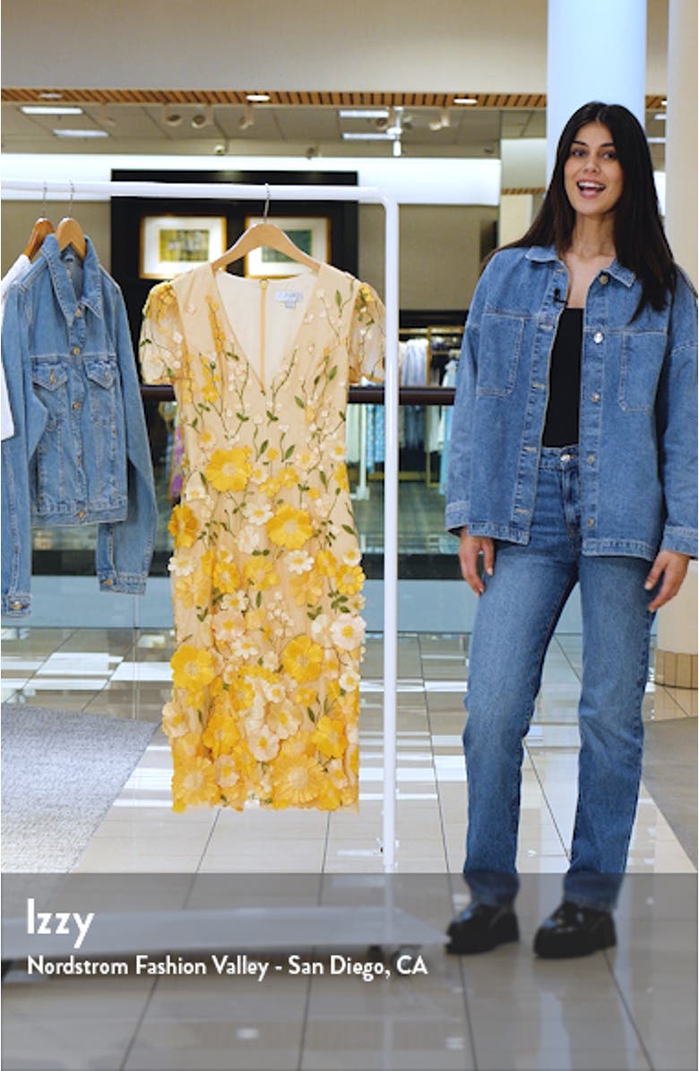 HELSI Carrie Flower Appliqué Sheath Dress | Nordstrom