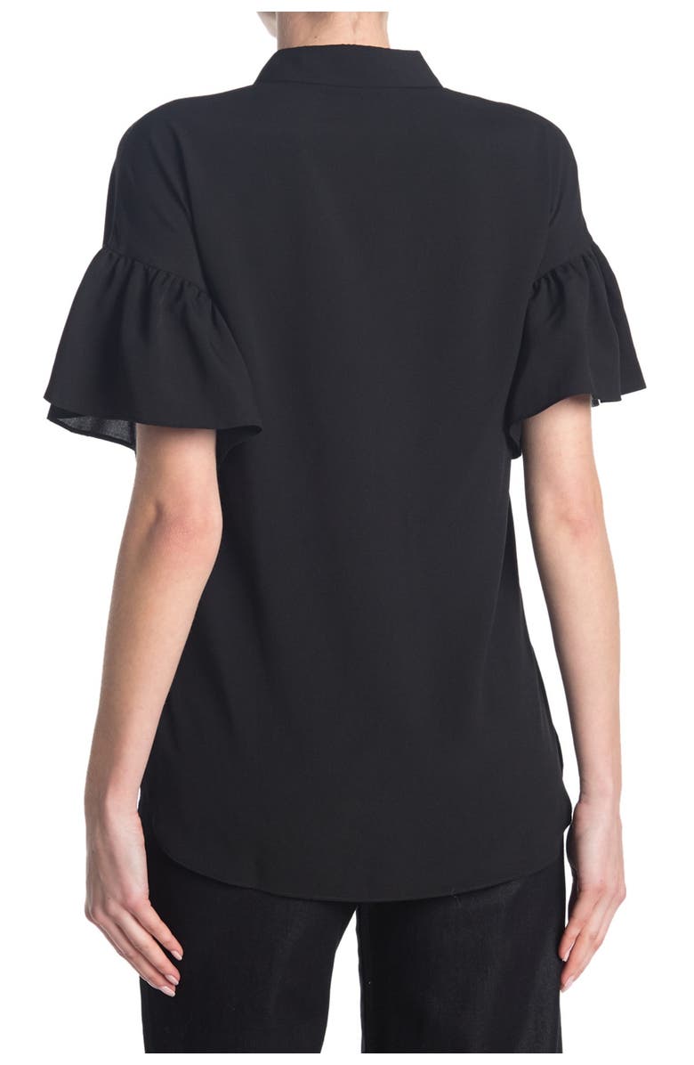 French Connection Crepe Light Ruffle Sleeve Shirt | Nordstromrack