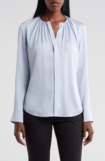 BOSS Banorah Silk Popover Shirt | Nordstromrack