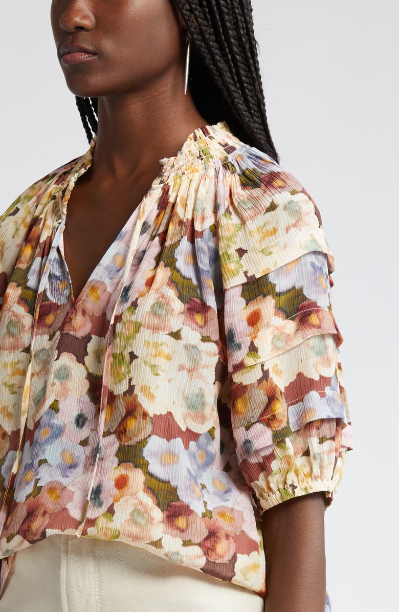 Rails Paris Floral Split Neck Top | Nordstromrack