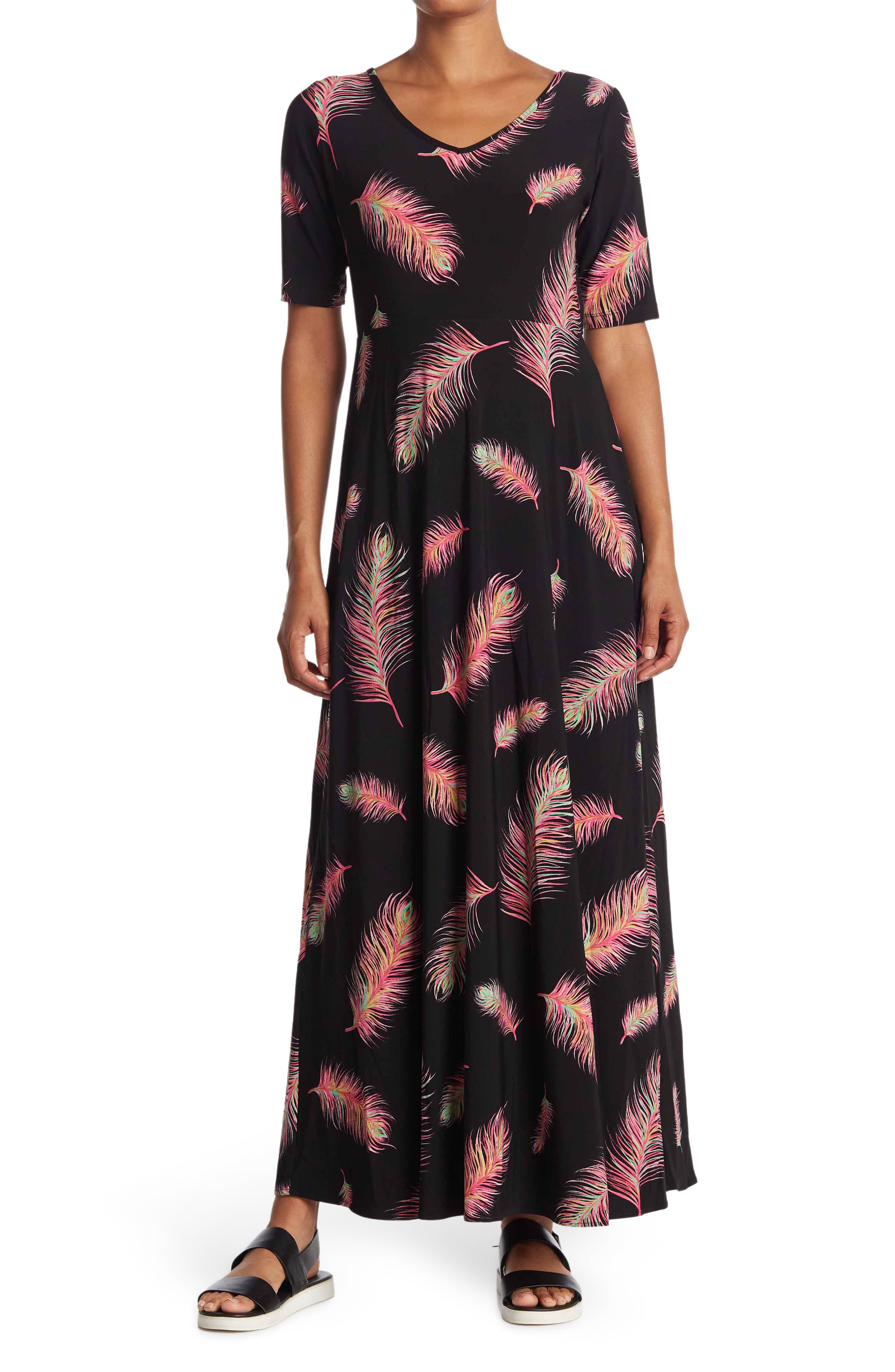 Tori Richard Natalia Tickled Feather Maxi Dress | Nordstromrack