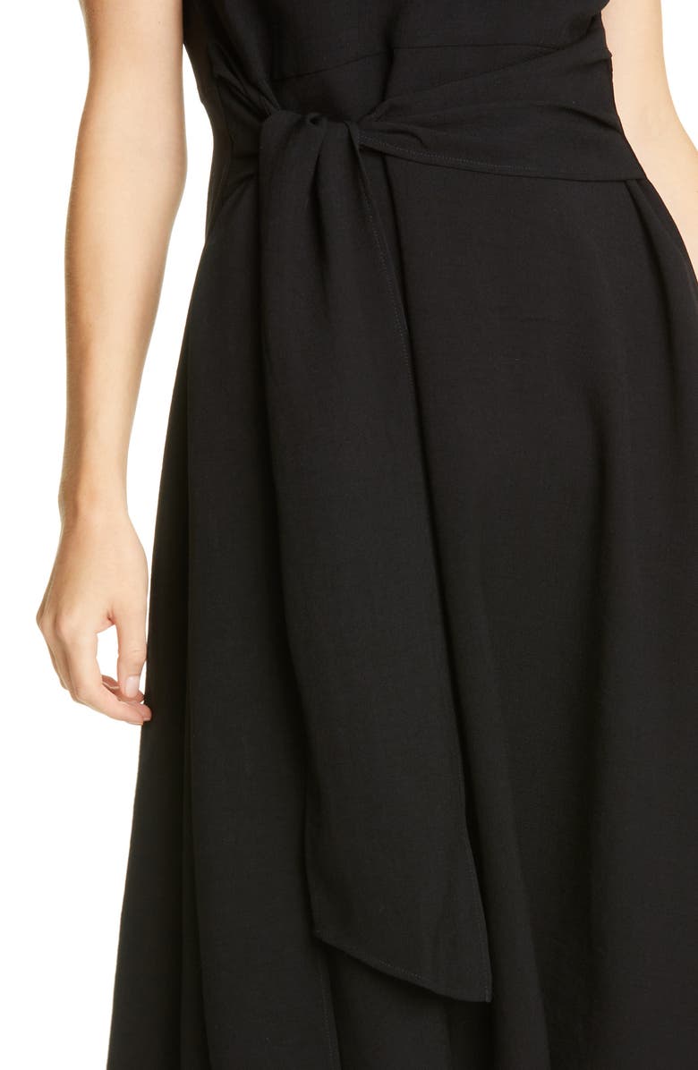 BOSS Dacari Tie Front Midi Dress | Nordstrom