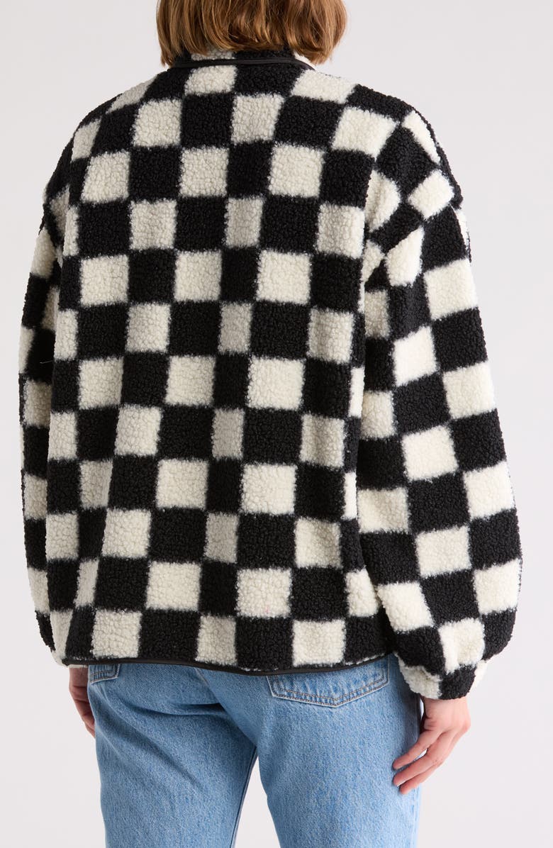 Blu Pepper Checkered High Pile Fleece Jacket | Nordstromrack