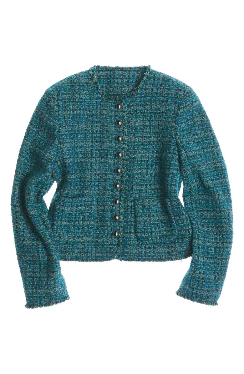 MANGO Fringe Trim Tweed Jacket | Nordstromrack