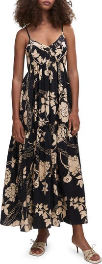 MANGO Print Sleeveless Maxi Sundress | Nordstrom