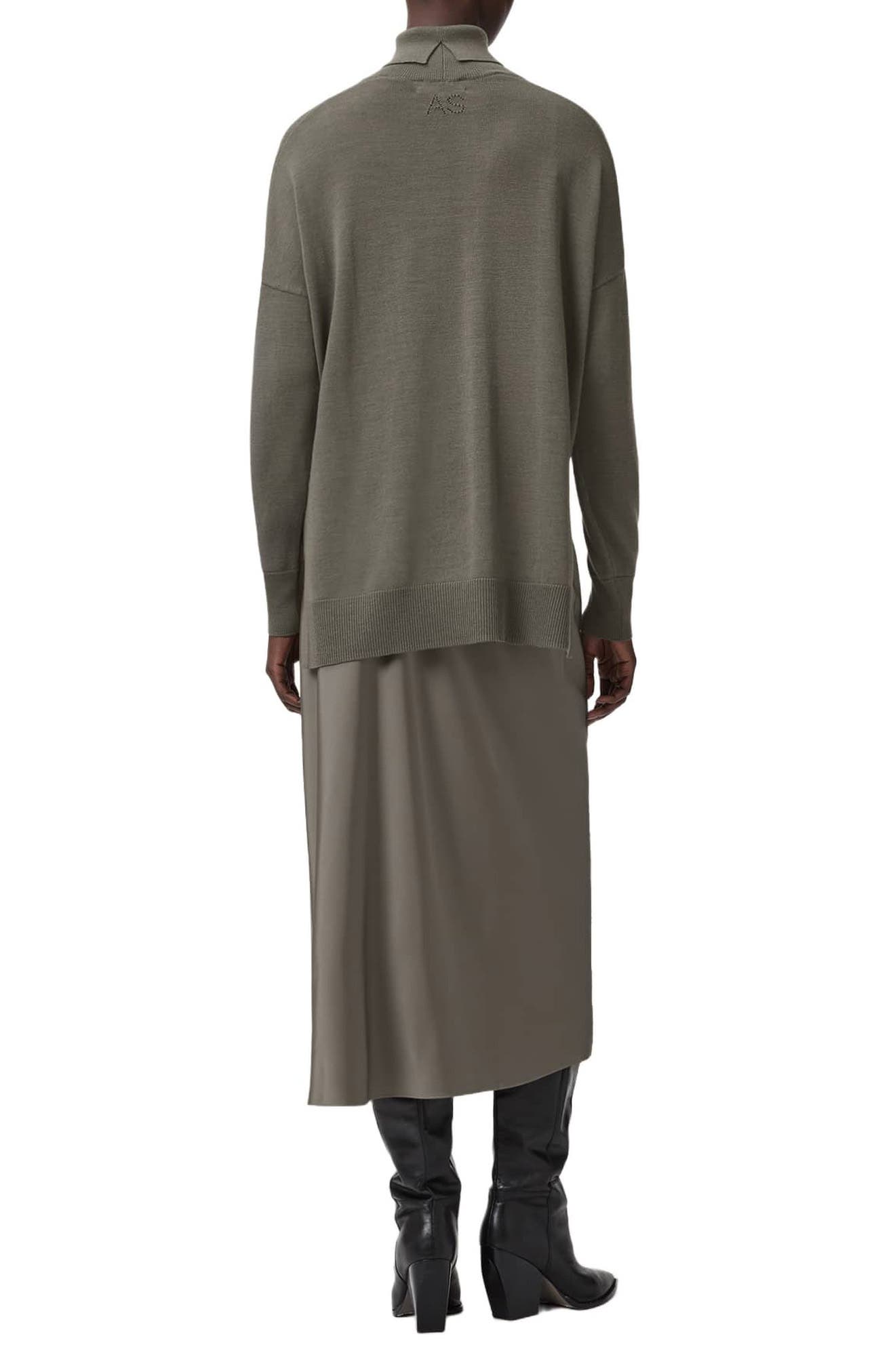 AllSaints Juno Long Sleeve 2-in-1 Sweater & Slipdress | Nordstromrack