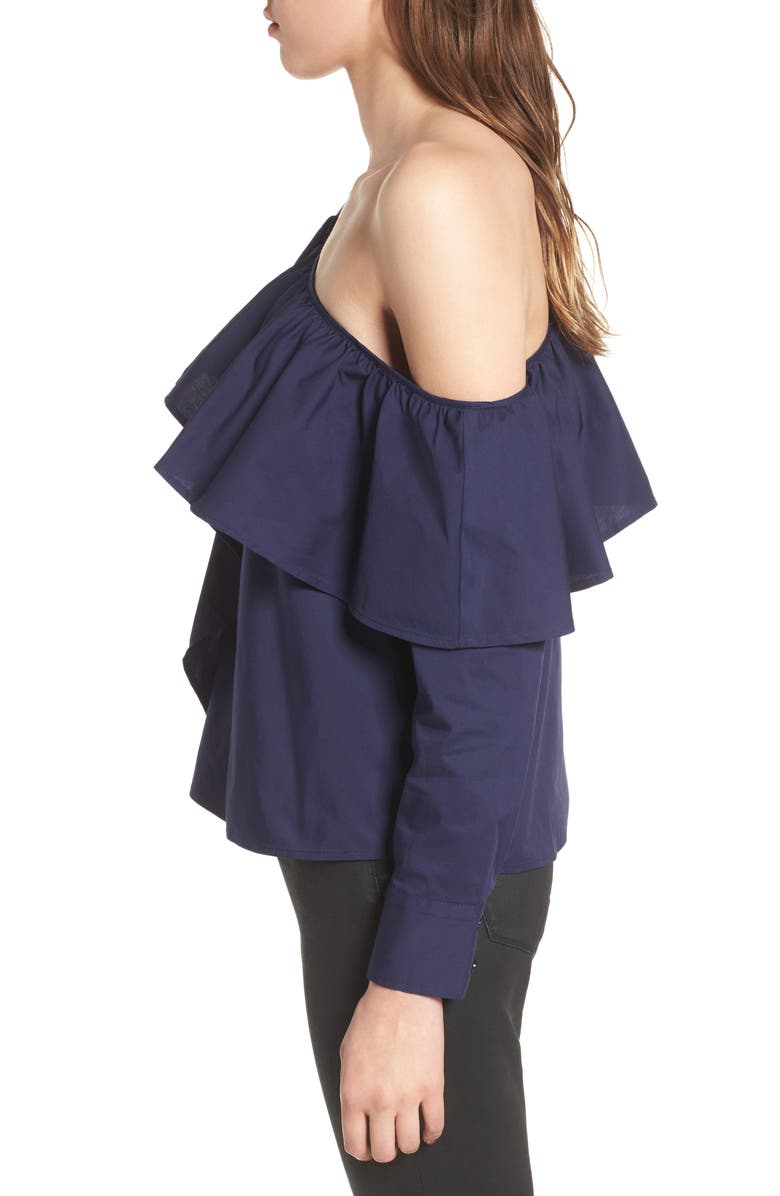 Leith One-Shoulder Ruffle Top | Nordstrom