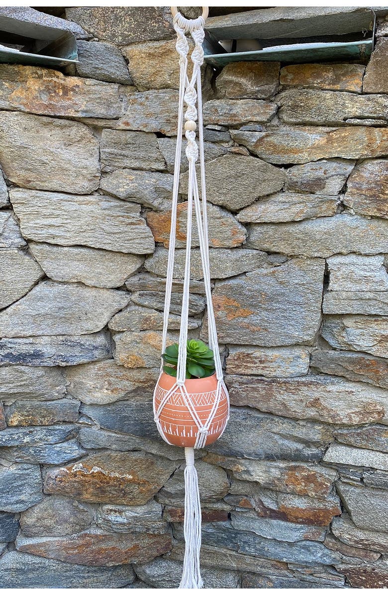 FLORA BUNDA 39" Single Beaded Macramé Plant Hanger | Nordstromrack