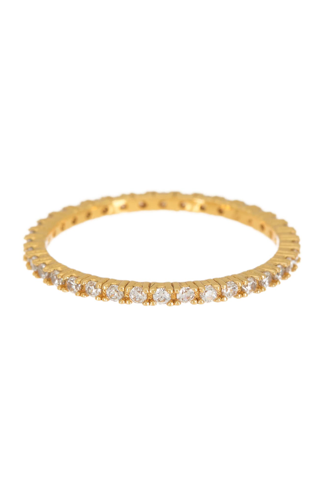 BaubleBar 18K Gold Vermeil CZ Eternity Band Ring | Nordstromrack
