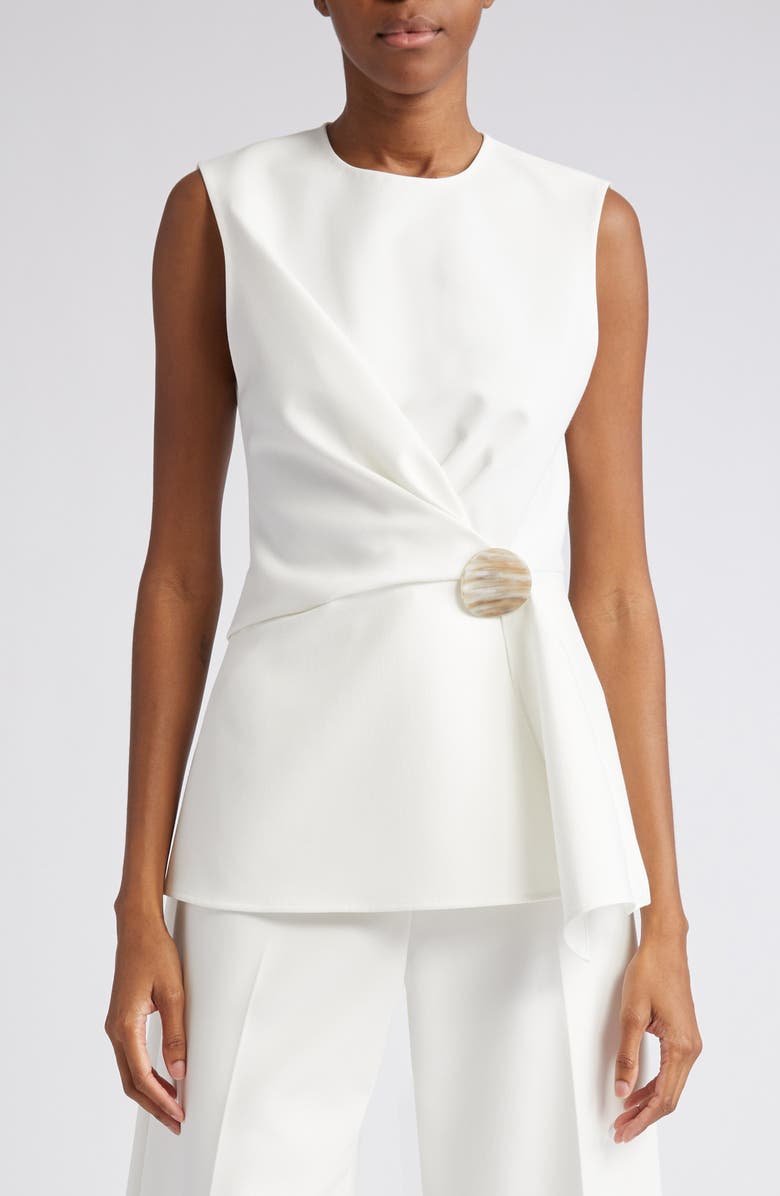 Lela Rose Asymmetric Button Detail Top | Nordstromrack